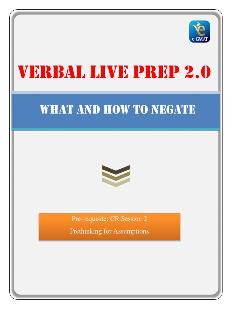 What+and+How+to+Negate +V1.0 | PDF | Graduate Management Admission Test ...