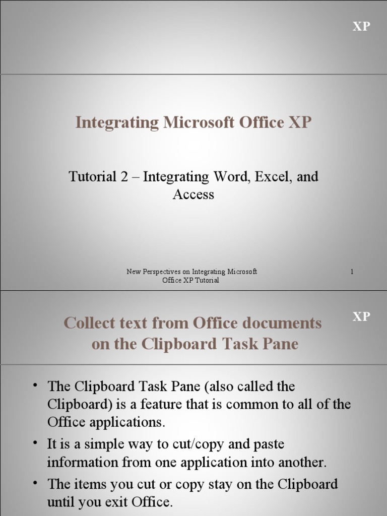 Integrating Word Excel Access | PDF | Microsoft Excel | Microsoft Office