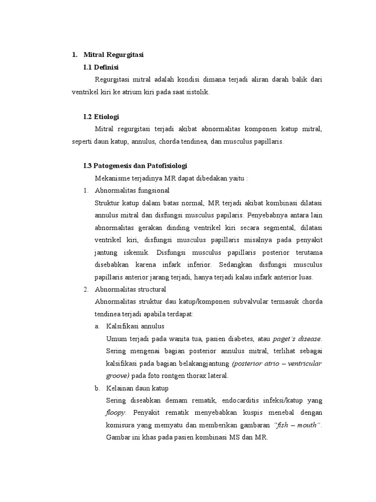 Mitral Regurgitasi | PDF