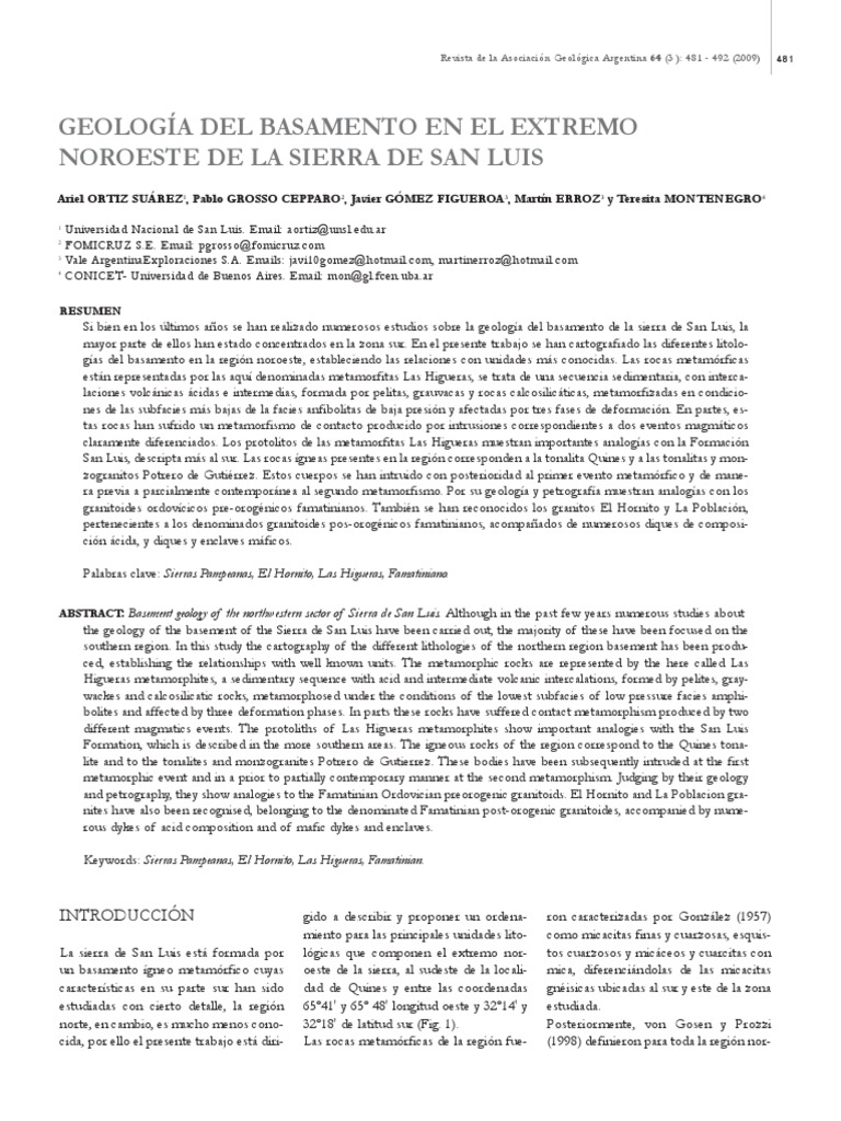 Caso Practico Geologia Del Basamento. | PDF | Granito | Minerales
