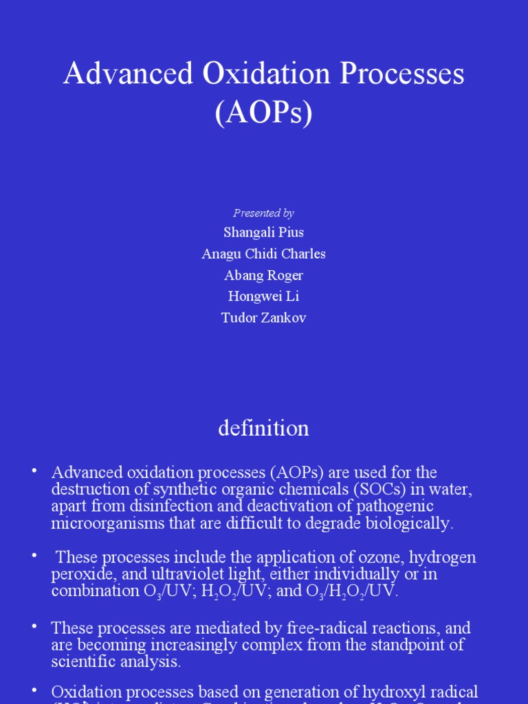Advanced Oxidation Processes | PDF
