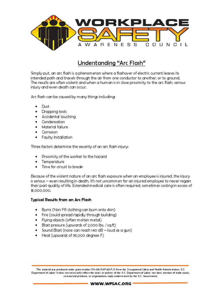 WWW - Osha.gov Arc Flash Handout | PDF | Personal Protective Equipment ...