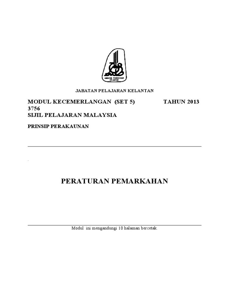 PRINSIP PERAKAUNAN (K1&k2-Skema) | PDF