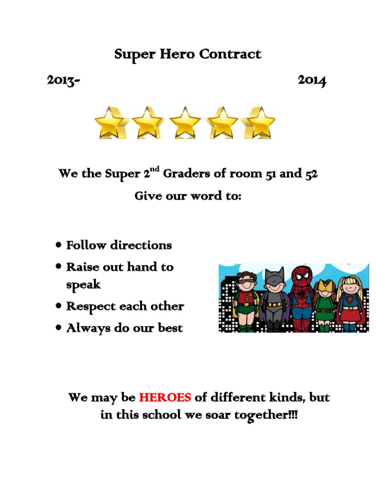Super Hero Contract | PDF