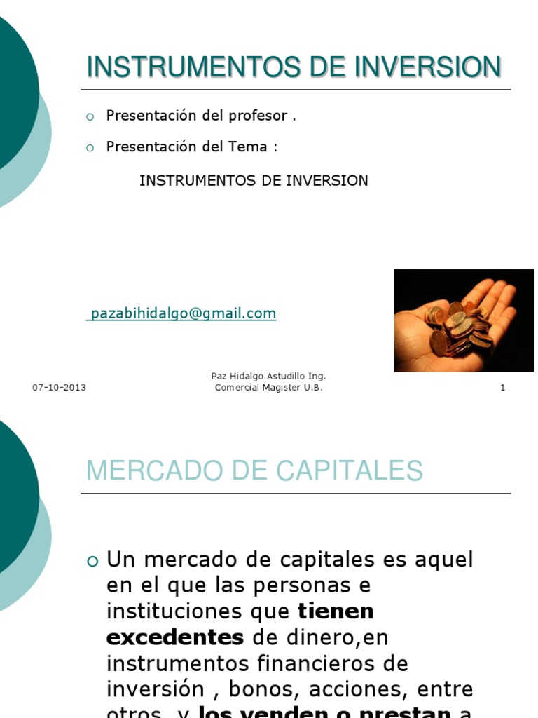 Instrumentos de Inversion | PDF | Fondo de inversión | Bancos