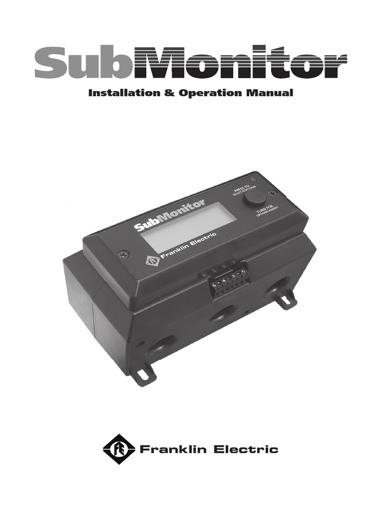 Franklin SubMonitor | PDF | Switch | Electrical Connector