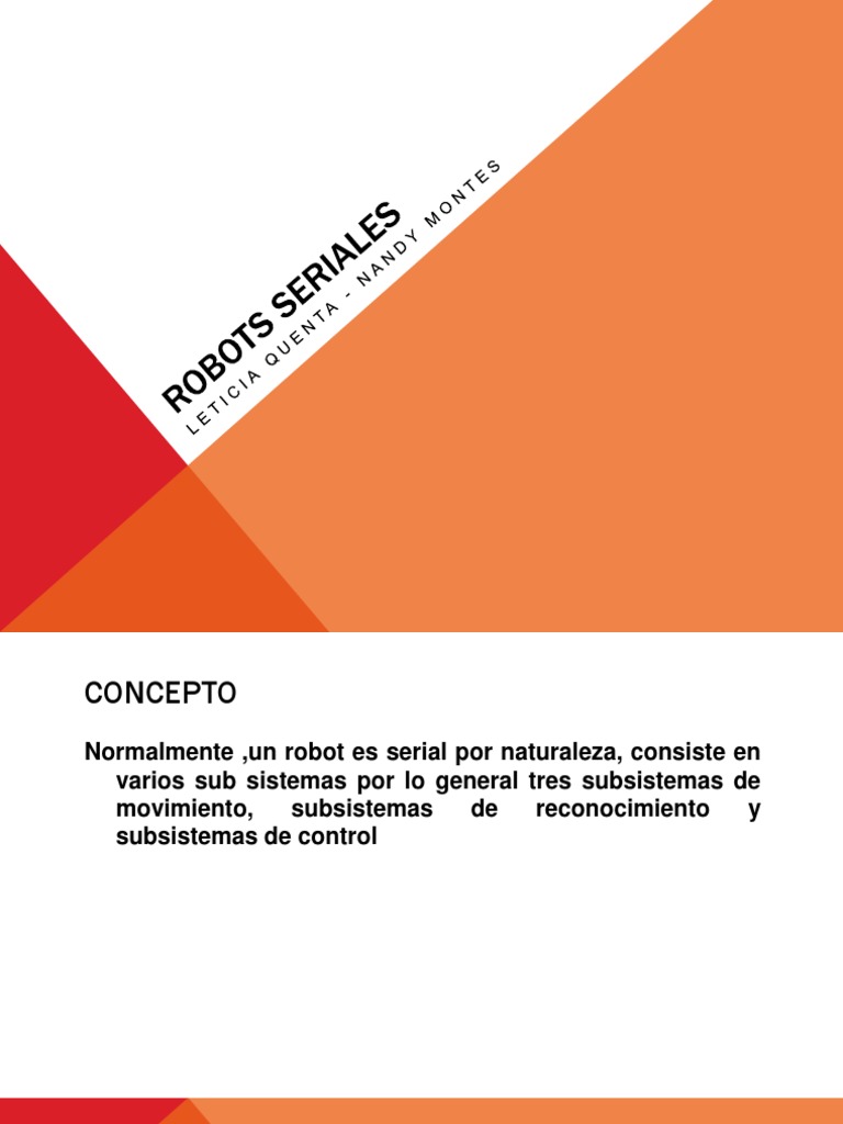 Robots Seriales | PDF | Robot | Robótica