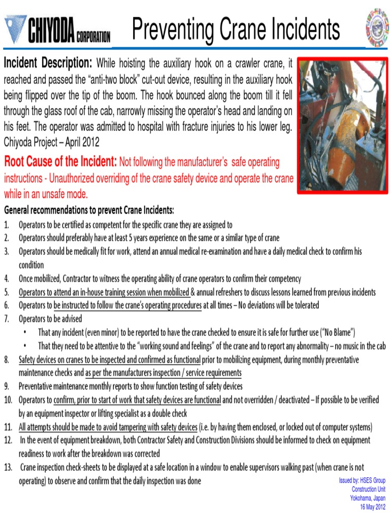 0001 - CaspianExplorer - Com - Preventing Crane Incidents | PDF | Crane (Machine) | Business