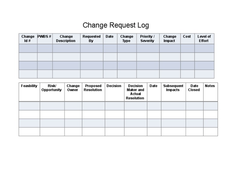 Change Request Log | PDF | Business