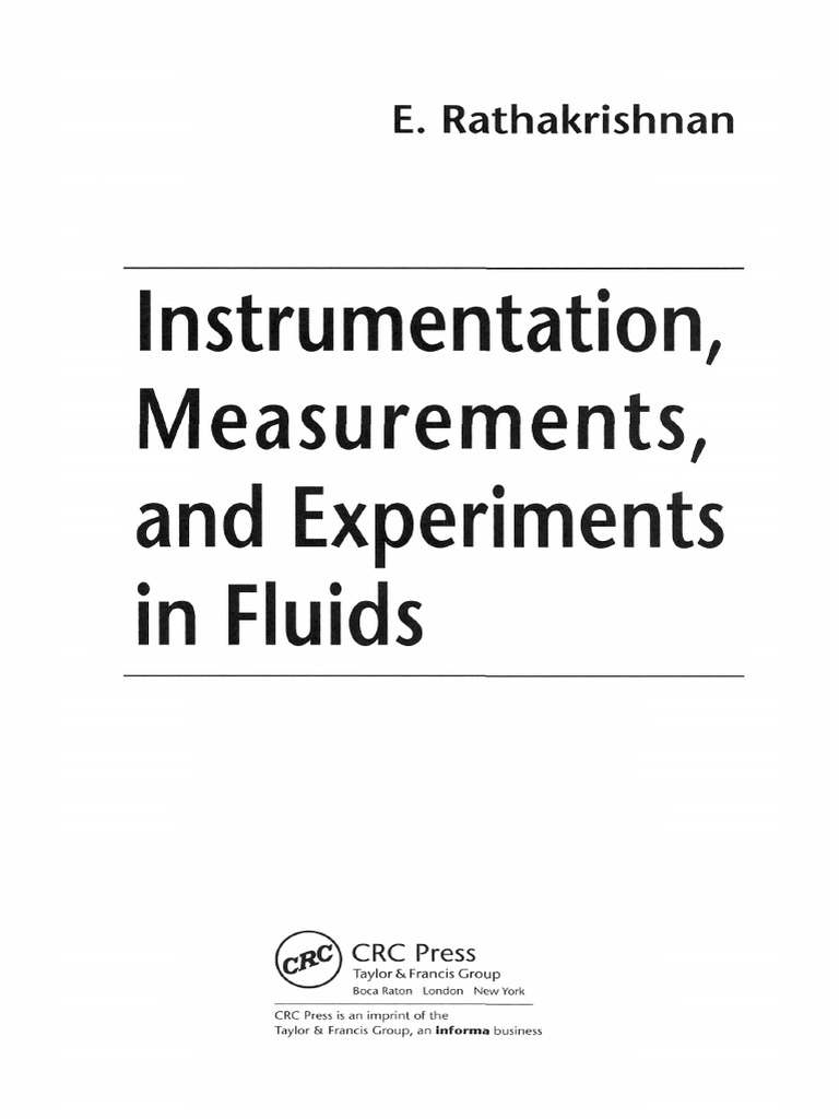 Instrumentation Measurements and Experiments in Fluids | PDF | Fluid ...