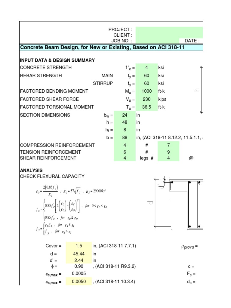 Viga de Concreto ACI 318-11 | PDF | Composite Material | Building Materials