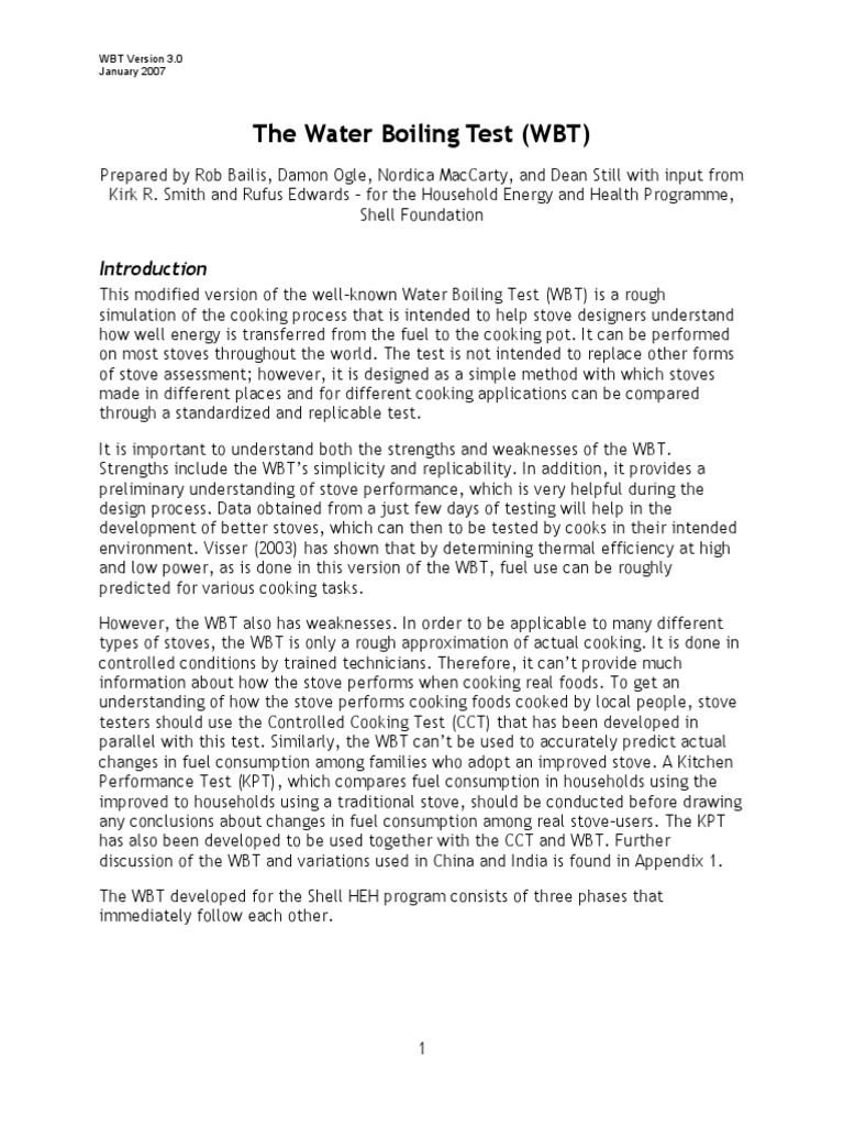 Water Boling Test | PDF | Thermodynamics | Chemistry