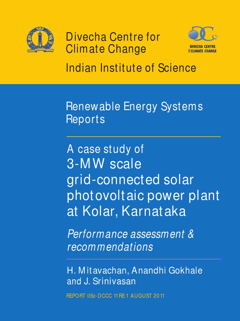 A Case Study of 3-MW Scale Grid-Connected Solar Photovoltaic Power ...