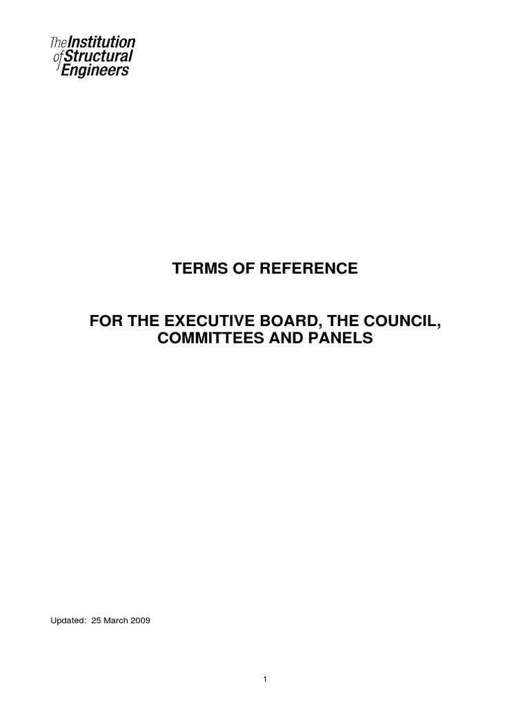 Terms of Reference: Updated: 25 March 2009 | PDF | Board Of Directors ...