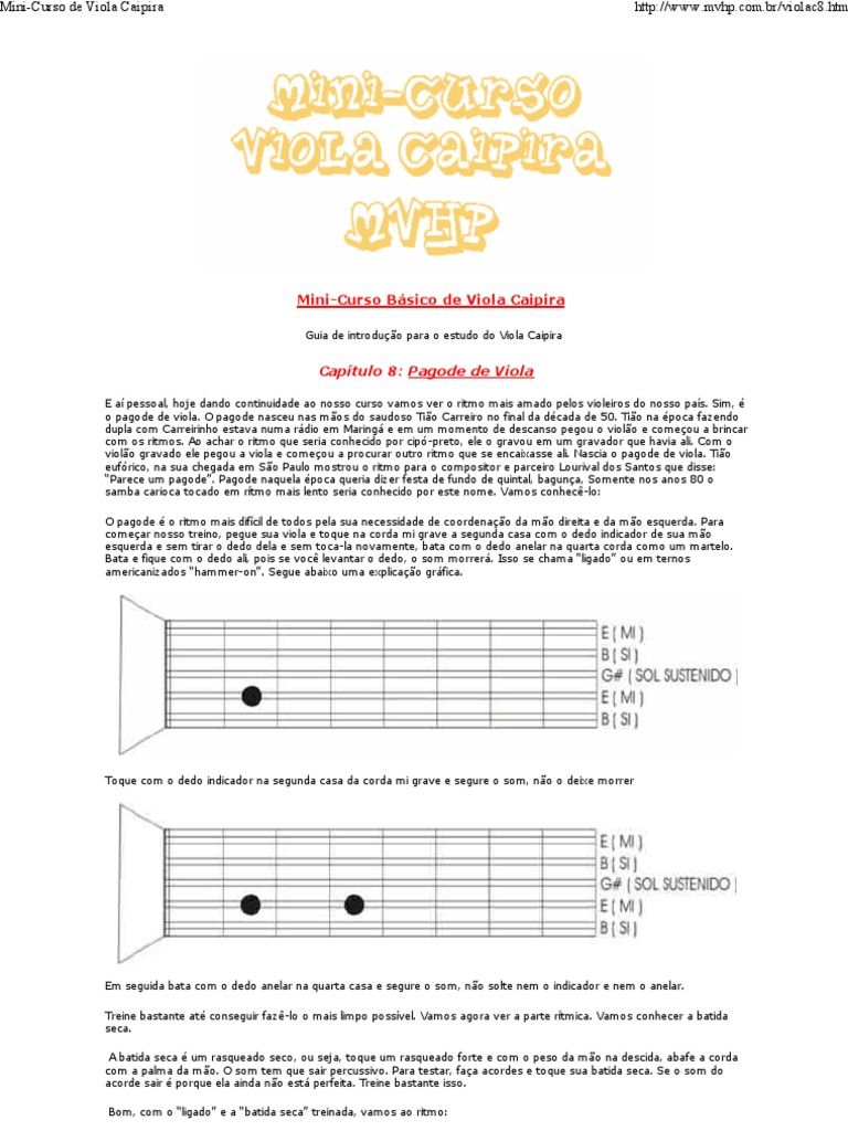 Acordes e Ritmos para Viola Caipira | PDF | Acorde (música) | Viola