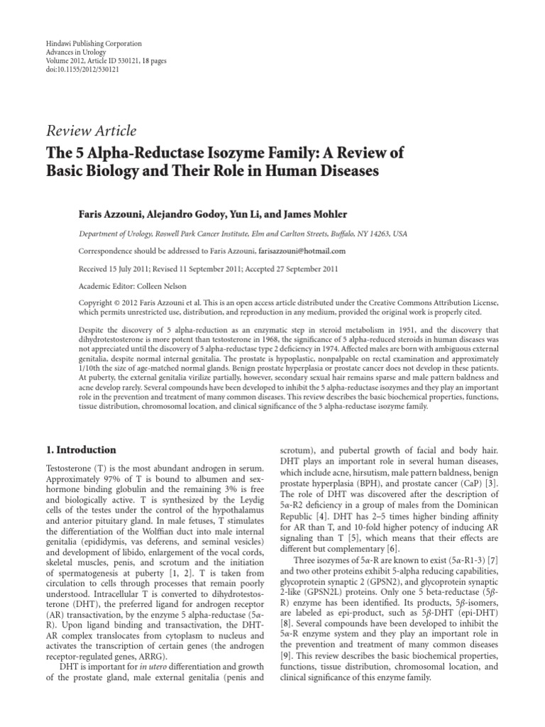The 5 Alpha-Reductase Isozyme Family | PDF