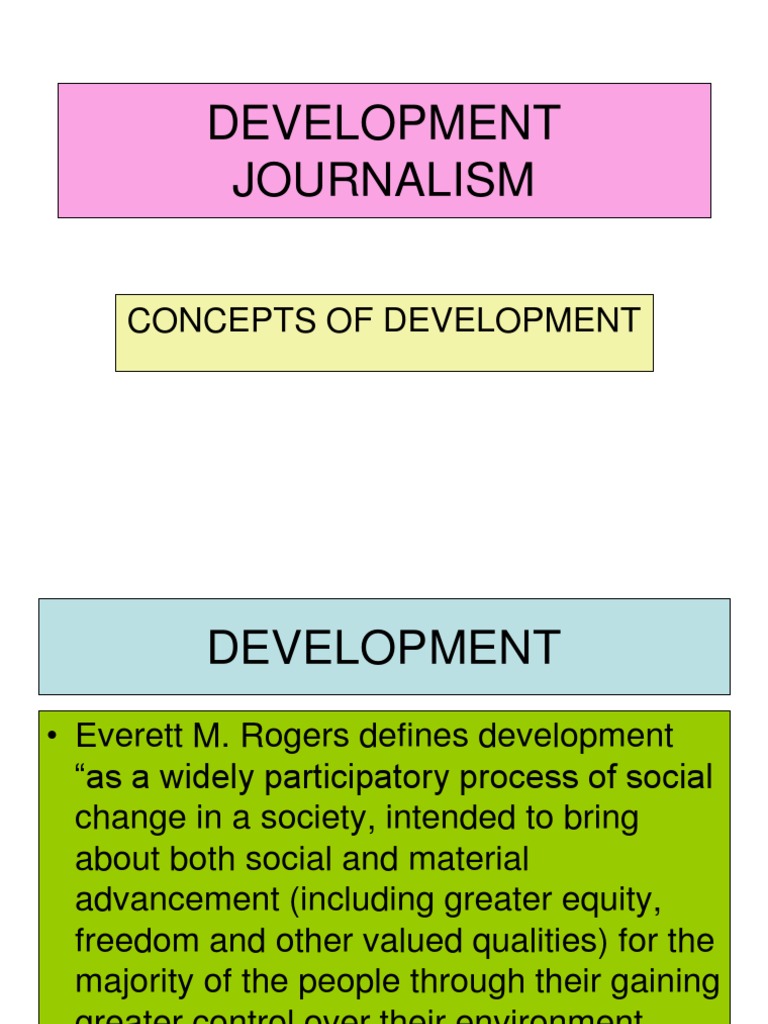 Development Journalism Slide Show | Download Free PDF | Modernization ...