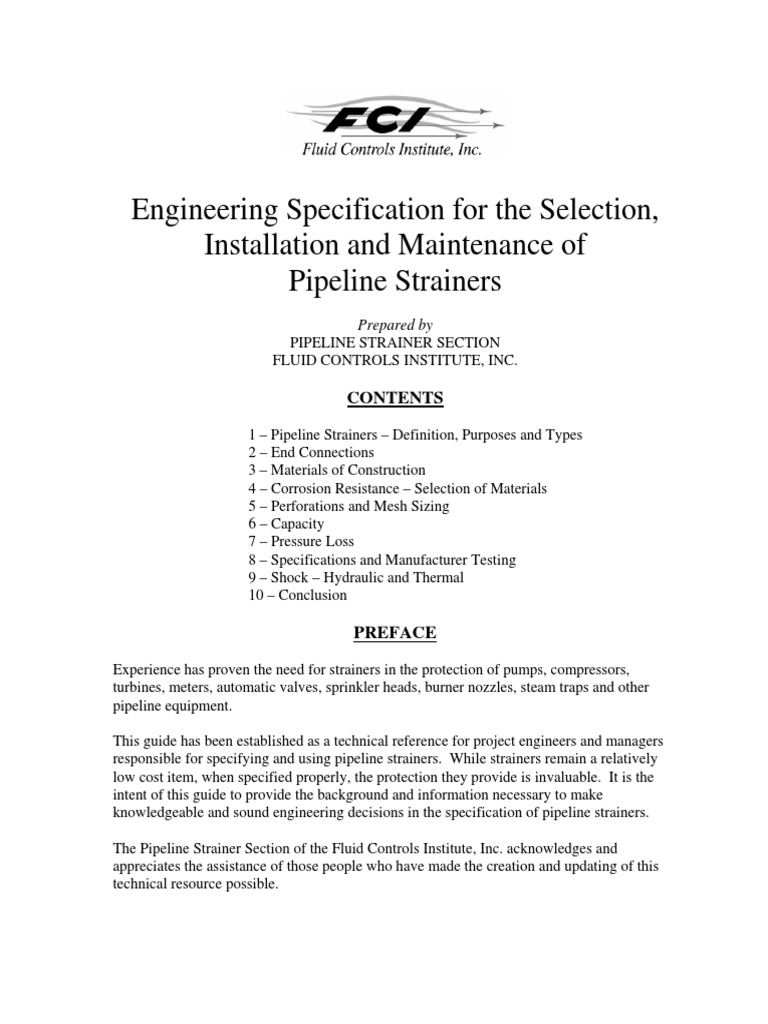 Strainer Guide | PDF | Leak | Pipe (Fluid Conveyance)