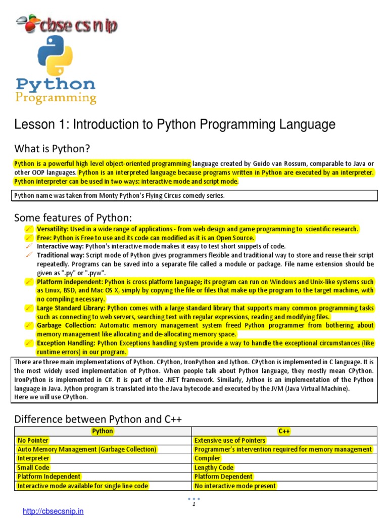 Introduction To Python - Unlocked | PDF | Cross Platform | Python ...