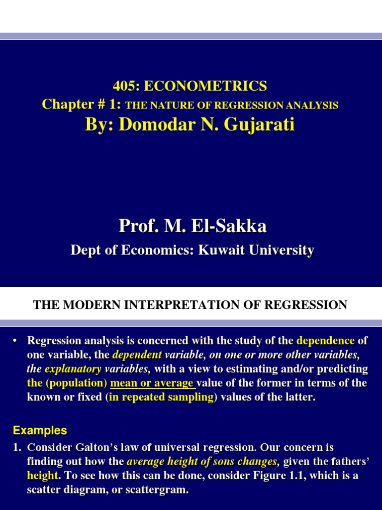 Nature of Regression Analysis | PDF | Correlation And Dependence | Regression Analysis