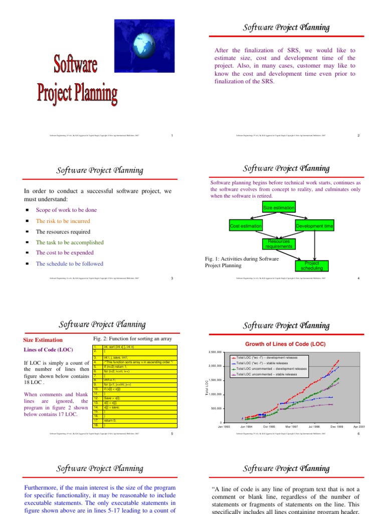 Chapter 4 Software Poroject Planning | PDF | Software | Engineering