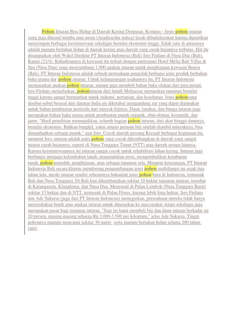 Pohon Intaran | PDF | Sains & Matematika