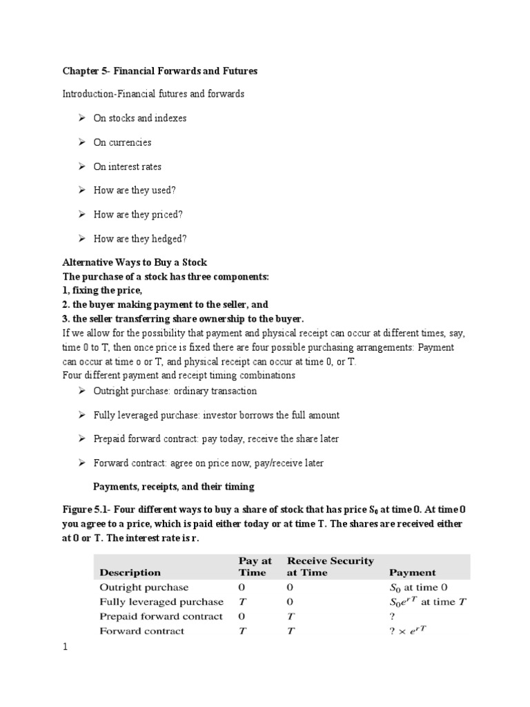 Prepaid Forward Contract Overview | PDF | Futures Contract | Hedge ...