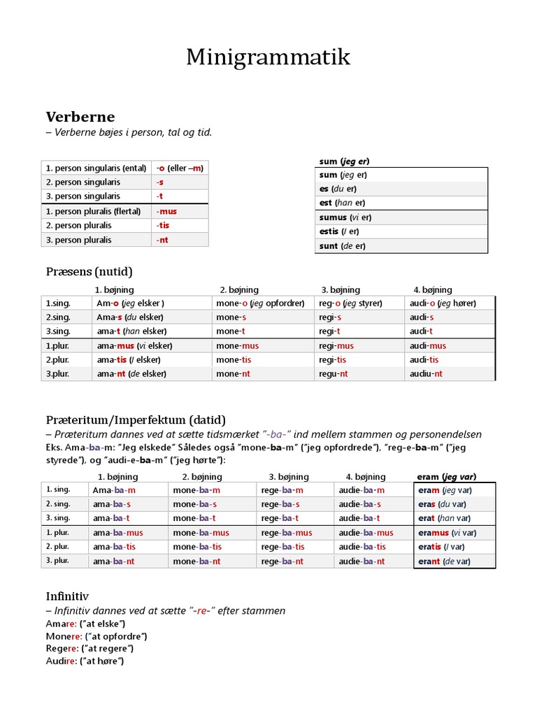 Overview of The Conjugations and Declensions in Latin | PDF