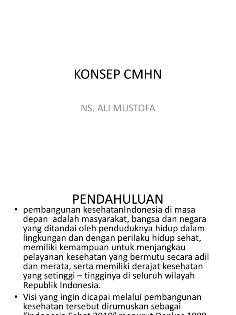 Konsep CMHN | PDF