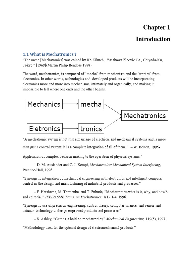 CHAPTER 1 Introduction | Download Free PDF | Machines | Mechatronics