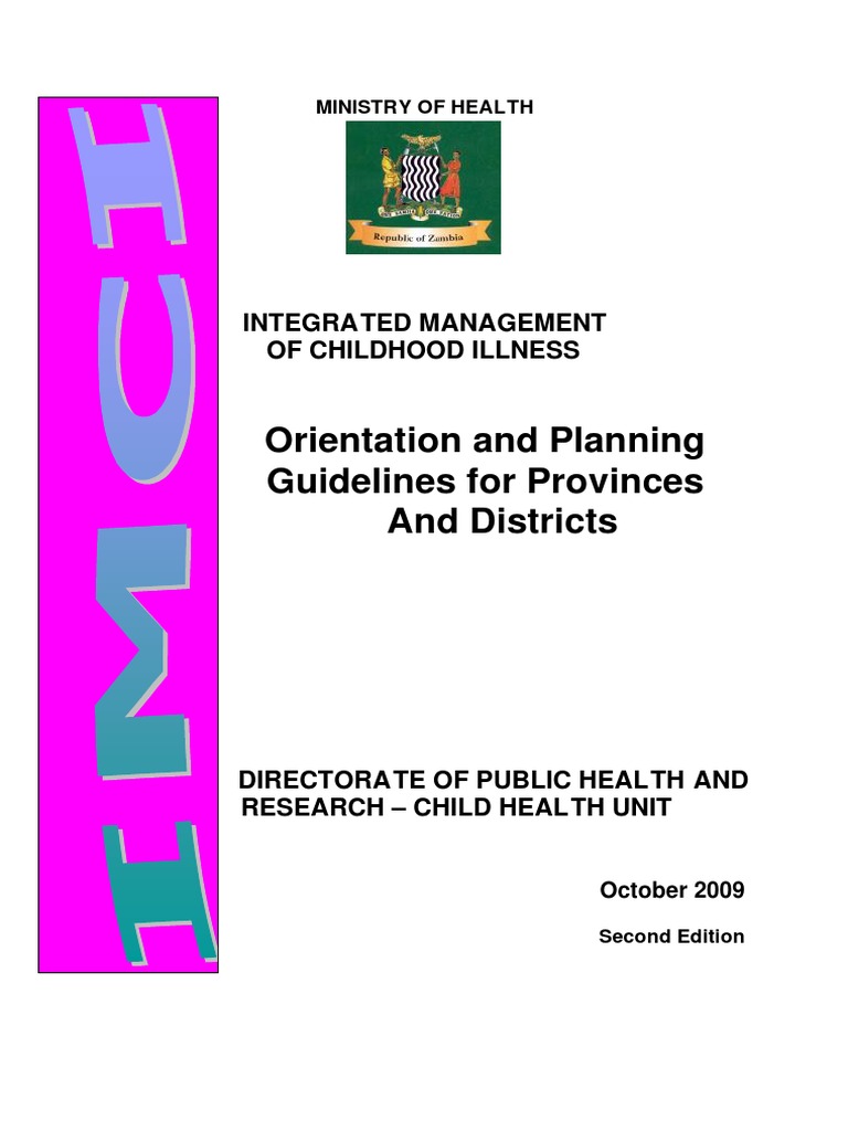 IMCI Orientation and Planning Guidelines For Provinces and Disricts ...