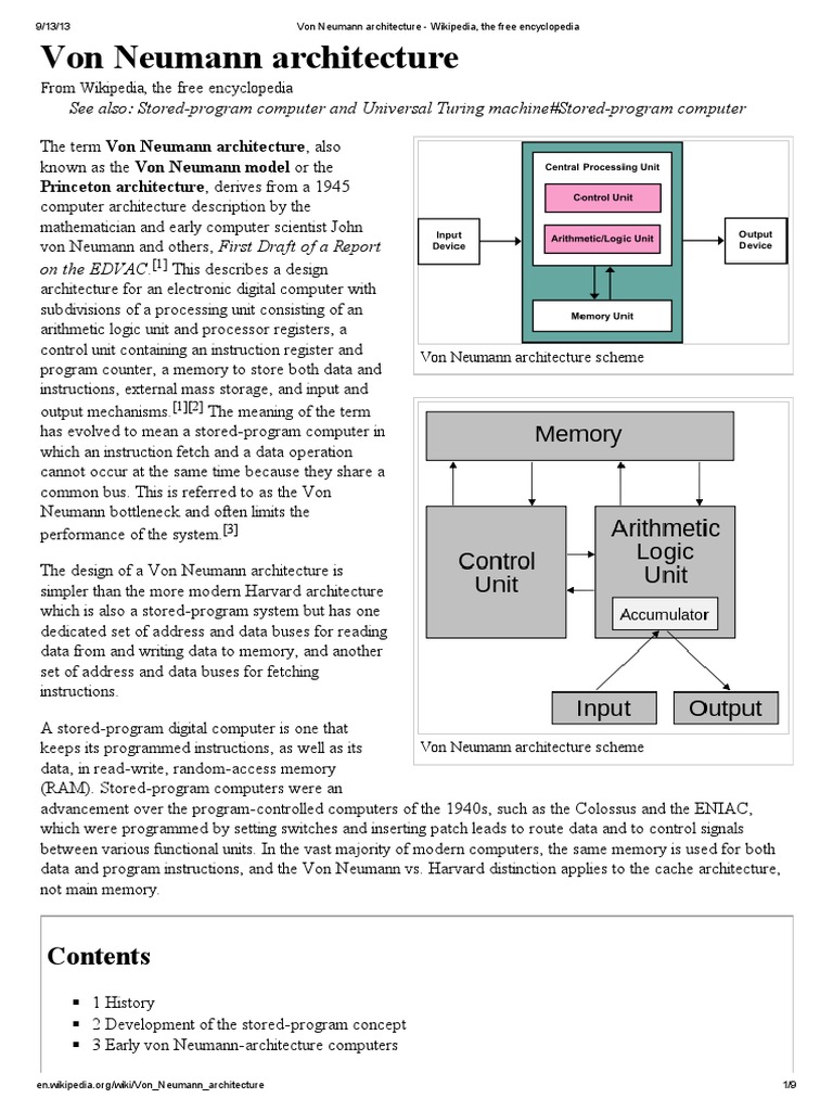 Von Neumann architecture.pdf | Computer Program | Programming