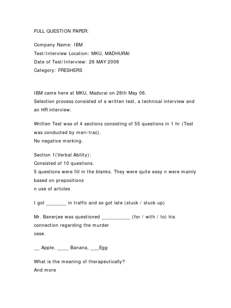 IBM Question Papers | PDF | Internet Protocol Suite | Databases
