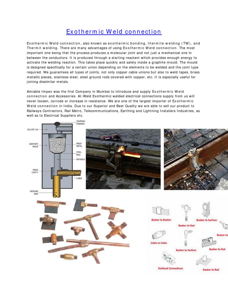 Exothermic Welconnection Strip-Tape Conection | PDF | Sets Of Chemical ...