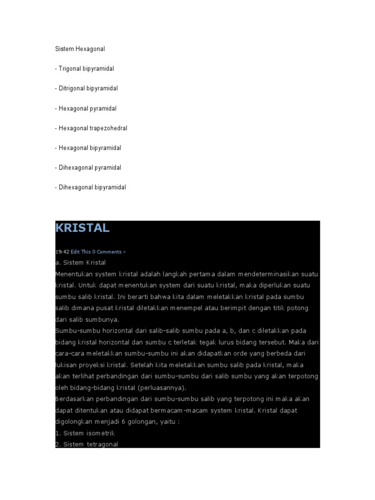 Sistem Hexagonal | PDF