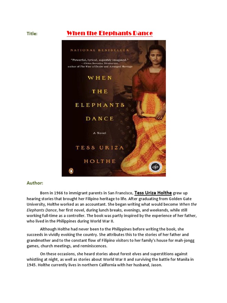 When The Elephants Dance: Title | PDF