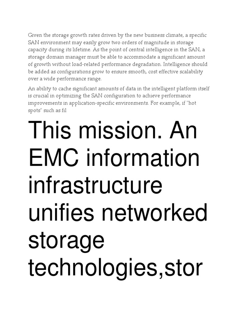 Optimizing Storage Area Network Performance and Scalability Through Intelligent Caching and ...