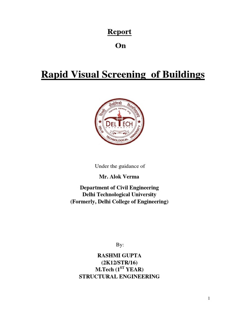 Rapid Visual Screening for Seismic Hazards | PDF | Framing ...