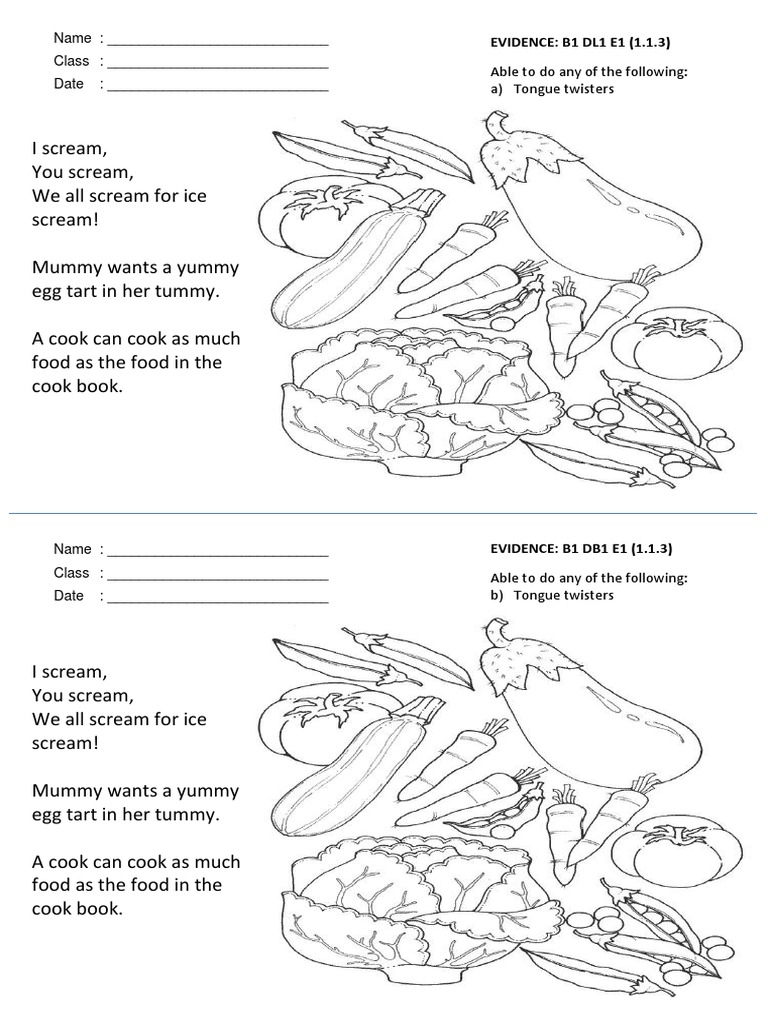 Year 3 B1 DL1 E1 (1.1.3) Tongue Twisters | PDF