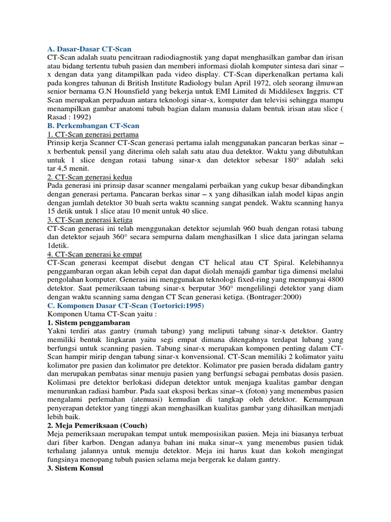 Dasar Dasar CT Scan | PDF