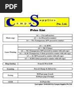 Price List | PDF