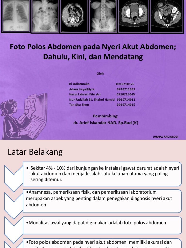 Foto Polos Abdomen Pada Nyeri Akut Abdomen | PDF
