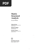 Matrix Structural Analysis Mcguire 2nd Ed Book | PDF
