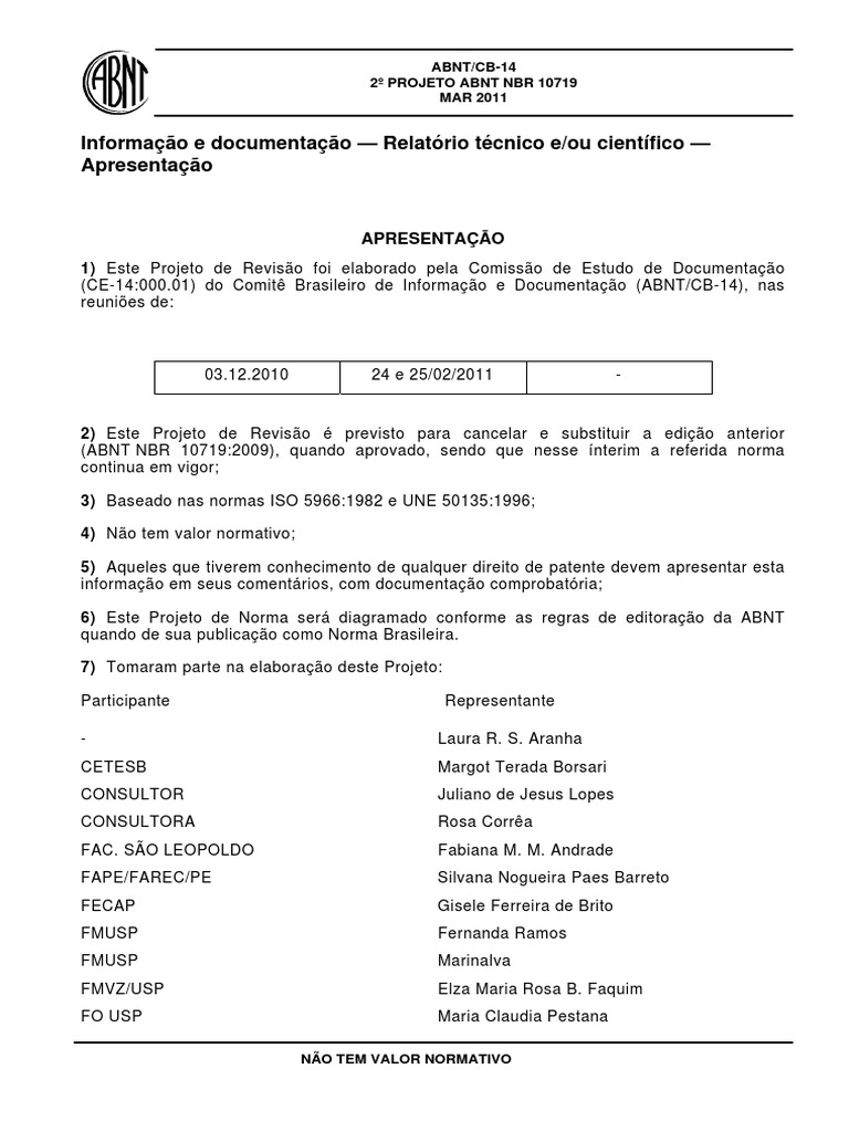 Normas ABNT para Relatório | Citação | Informação