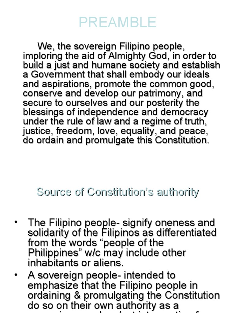 Preamble | PDF | Rule Of Law | Constitution