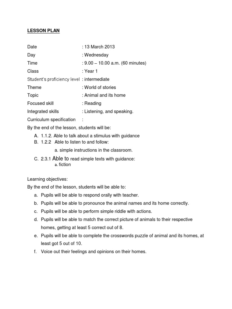 Final Lesson Plan | PDF | Lesson Plan | Pedagogy
