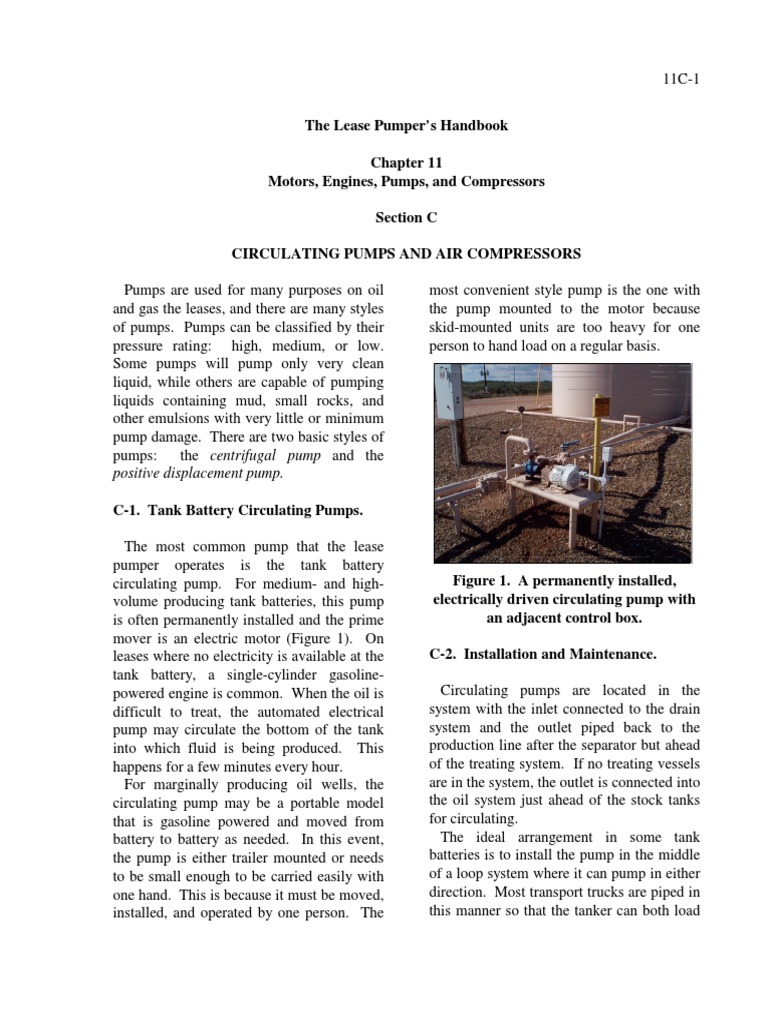 C 11.C Pumps and Compressors | PDF | Pressure | Pounds Per Square Inch