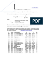Antoine Coefficients | PDF | Chemical Compounds | Organic Chemistry