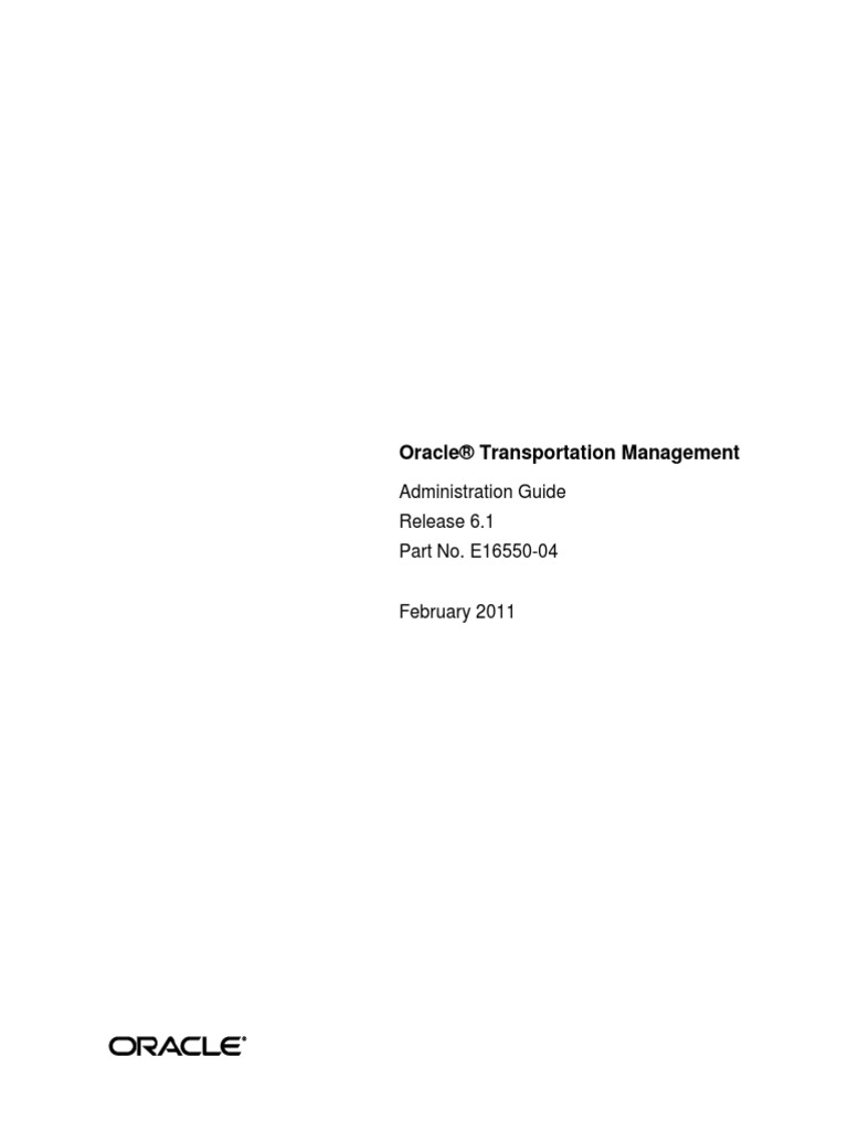 OTM Administration | PDF | Oracle Database | Web Server