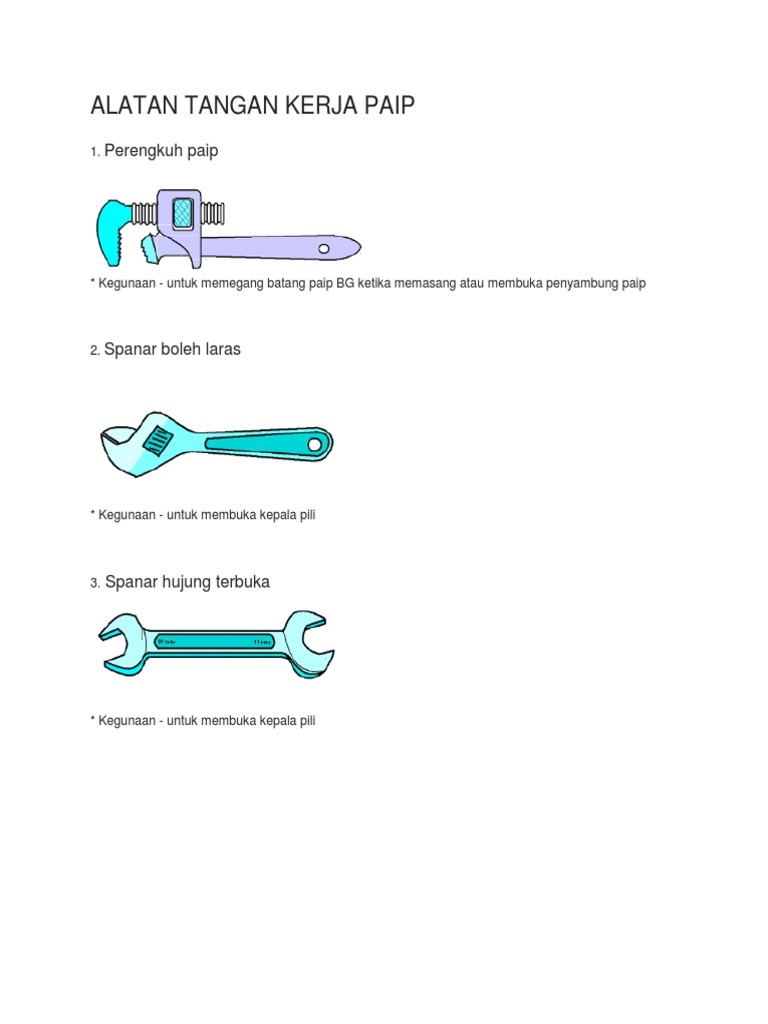 Alatan Tangan Kerja Paip | PDF